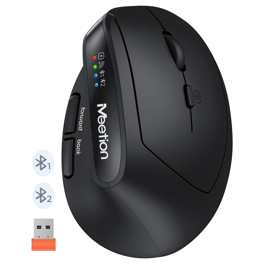 MEETION BTM008 Wireless Mouse, Ergonomic Mouse, Bluetooth Vertical Rec ...
