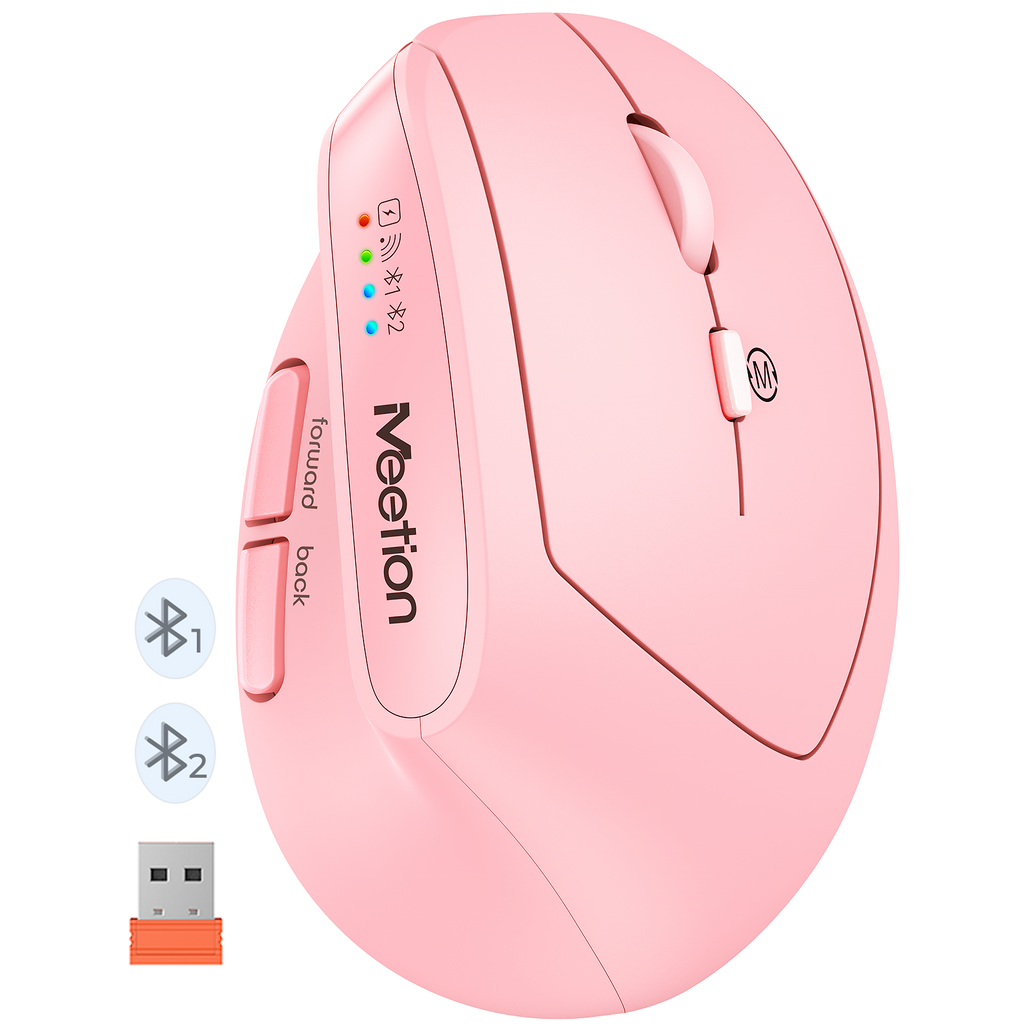 MEETION BTM008 Wireless Mouse, Ergonomic Mouse, Bluetooth Vertical Rec ...