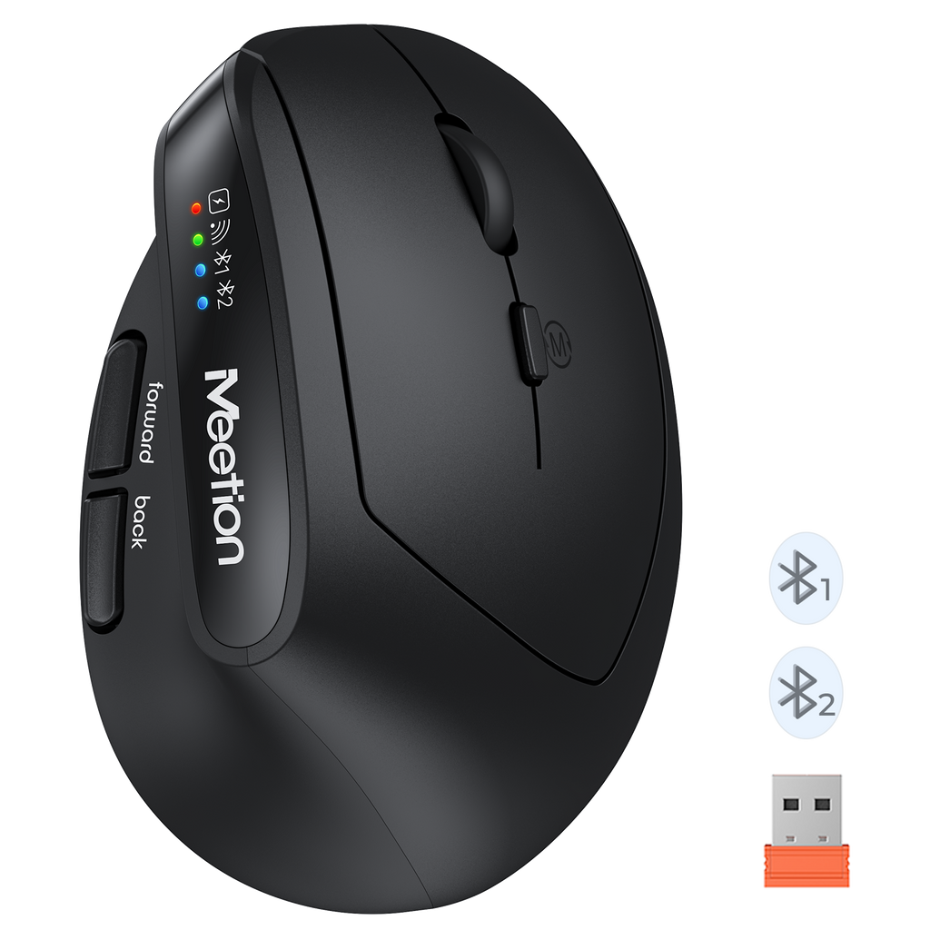 MEETION BTM008 Wireless Mouse, Ergonomic Mouse, Bluetooth Vertical Rec ...