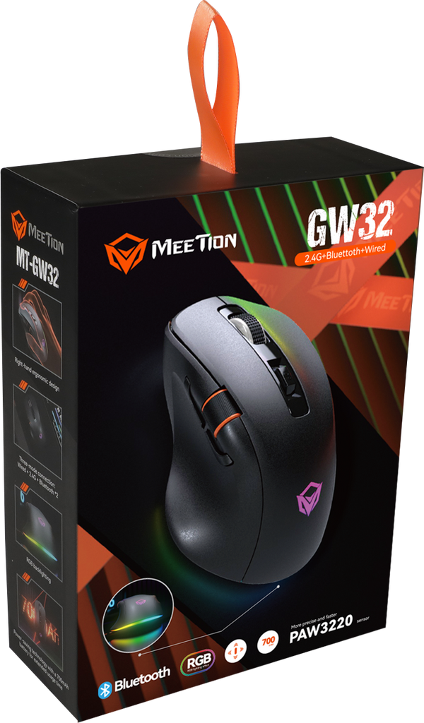 MEETION GW32 3-Mode Wireless Gaming Mouse, Ultra-Light 8K DPI Mouse w ...